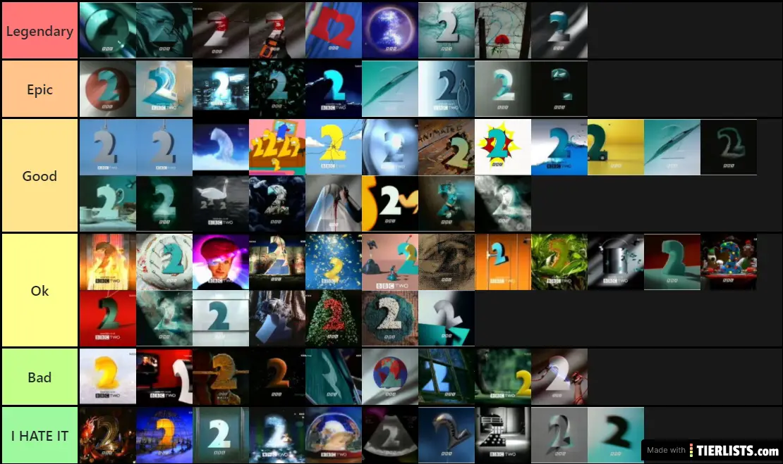 BBC2 1991-2001 Idents Tier List - TierLists.com