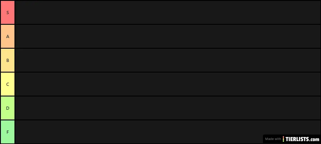 Tier List Blank Template