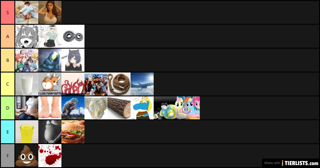 Deviantart Fetish Tier List (18+) Tier List Maker - TierLists.com