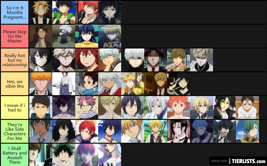 Anime Boys Tier List Maker TierLists anime-boys-tier-list-maker-tierlists