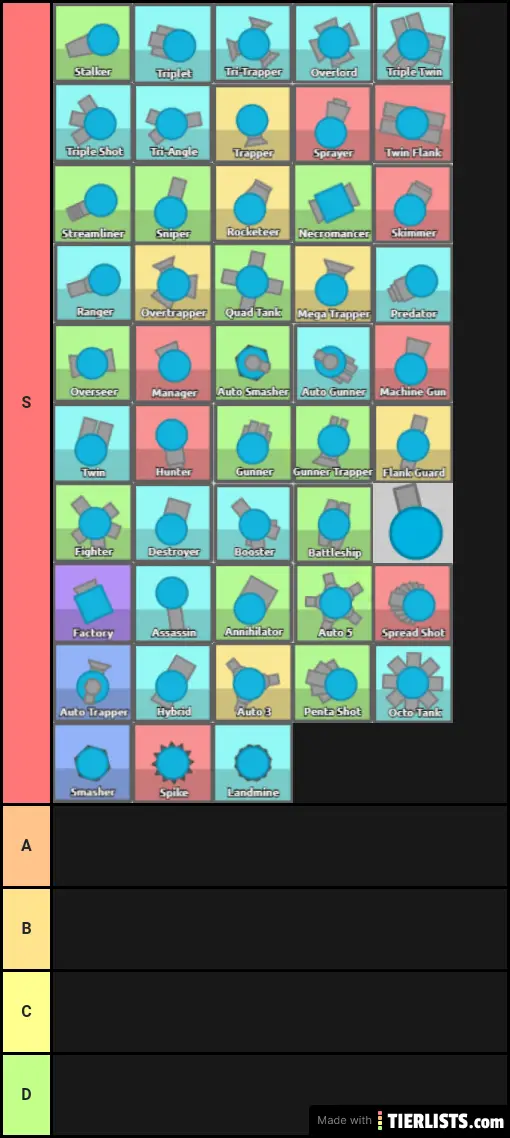 diep.io Tier List Maker - TierLists.com